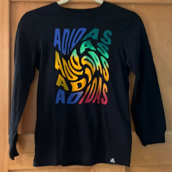 adidas | Shirts & Tops | Adidas Multicolor Logo Longsleeve Tee | Poshmark